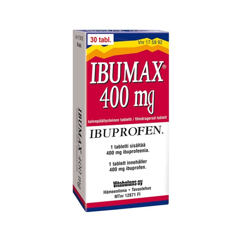 Ibumax 200 mg and 400 mg - Vitabalans Oy